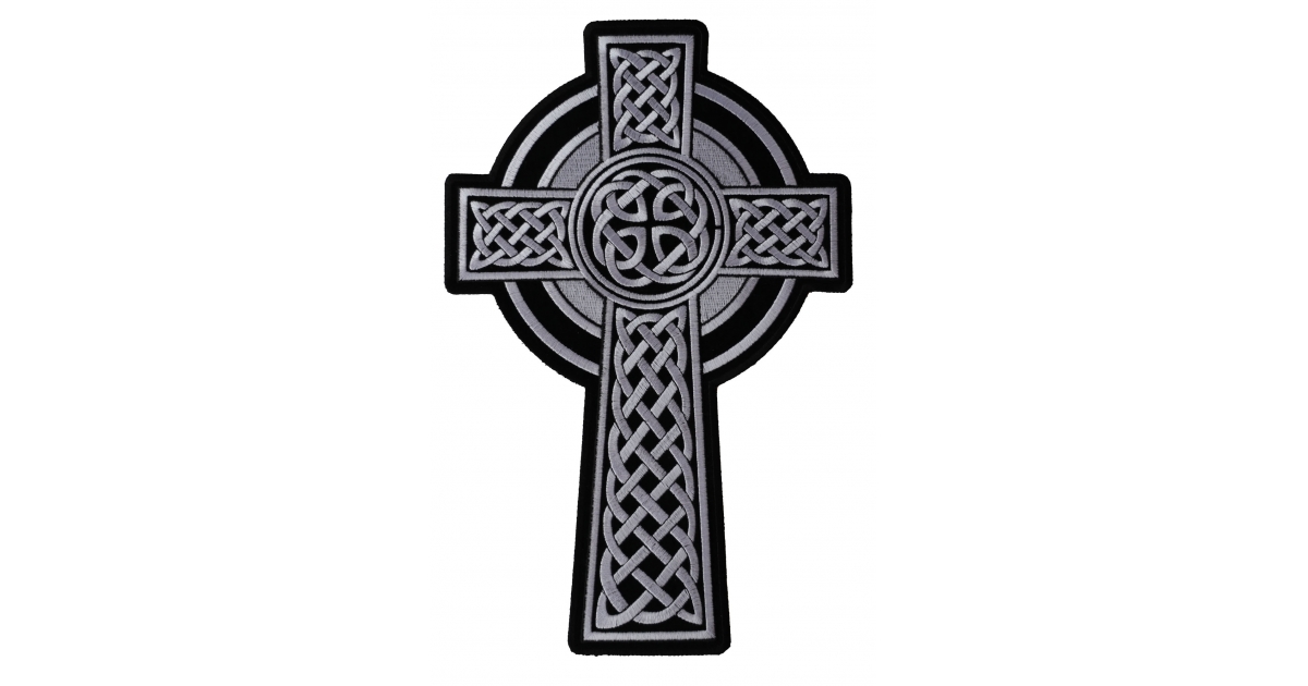 Celtic Cross Patch, Large Christian Back Patches by Ivamis Patches