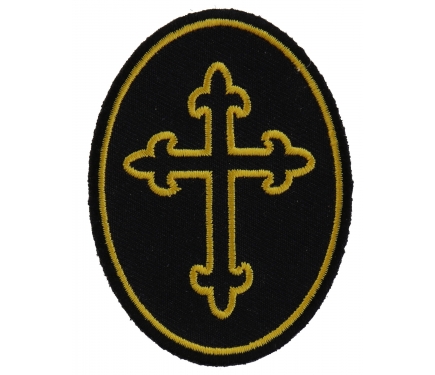 Small Christian Cross Patch | Embroidered Patches by Ivamis Patches