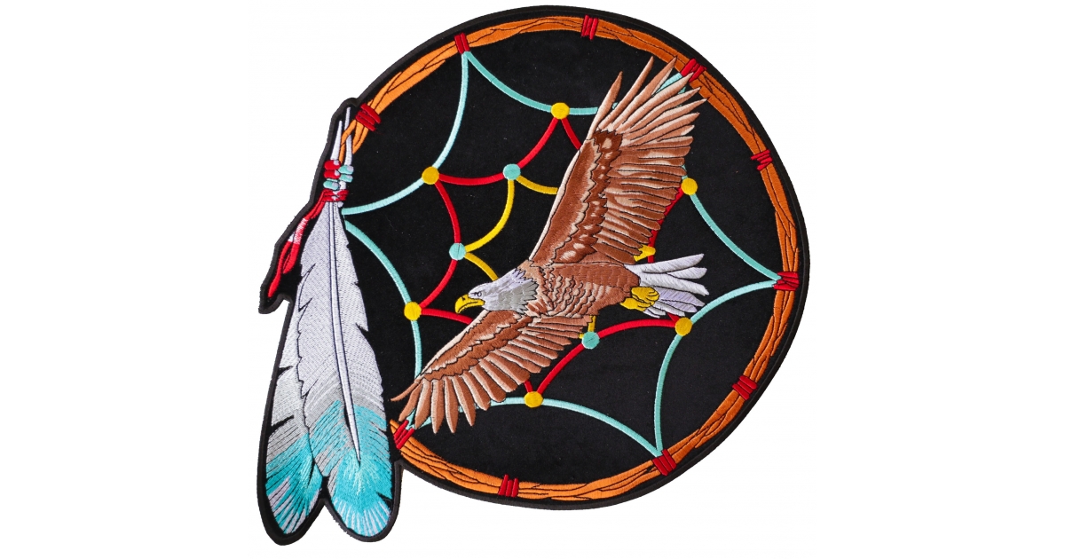 Eagle in Dreamcatcher Patch, Large Eagle Back Patches by Ivamis Patches