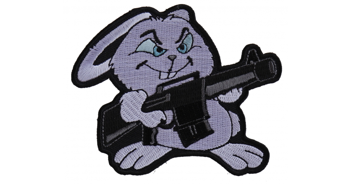 Machine Gun Bunny Rabbit Patch by Ivamis Patches