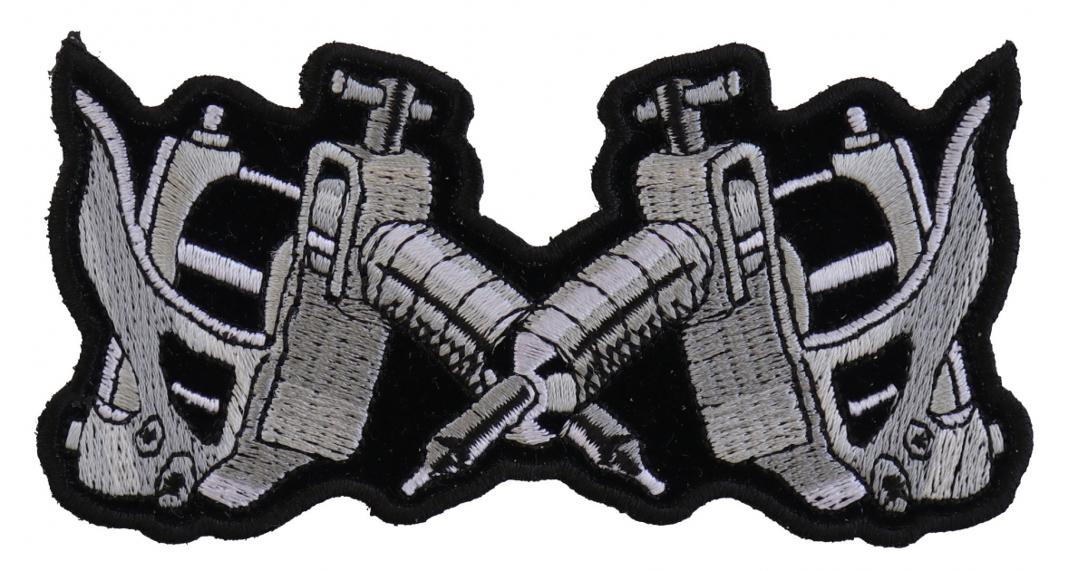 Small Tattoo Guns Novelty Iron on Patch - Iron on Novelty Patches by ...