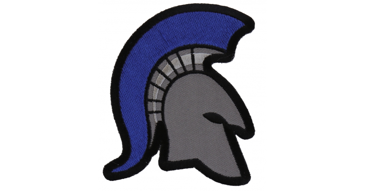Spartan Helmet Blue Mohawk Police Patch by Ivamis Patches