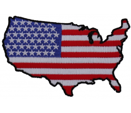 Unites States Map With US Flag Patch | Embroidered Patches by Ivamis ...