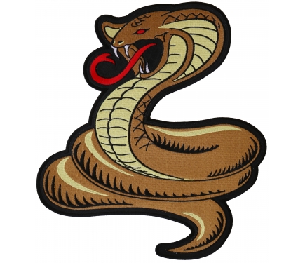Cobra Snake Patch, Large Animal Patches for Jackets by Ivamis Patches
