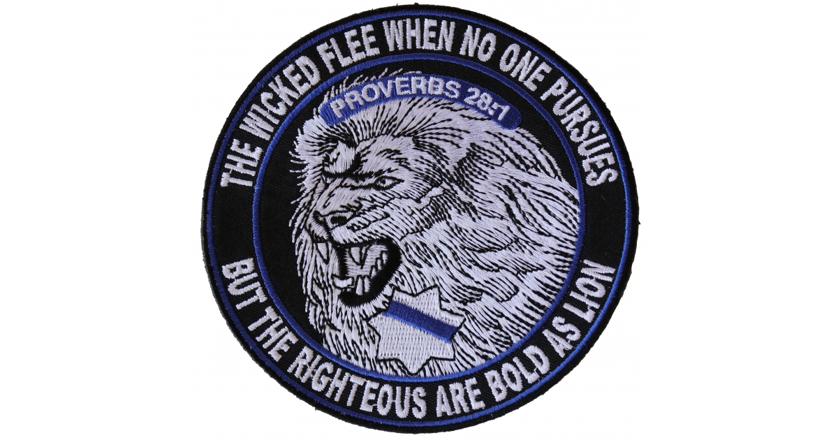 Lion Cop Patch for Police - The Righteous - Sew or Iron on the Vests by ...