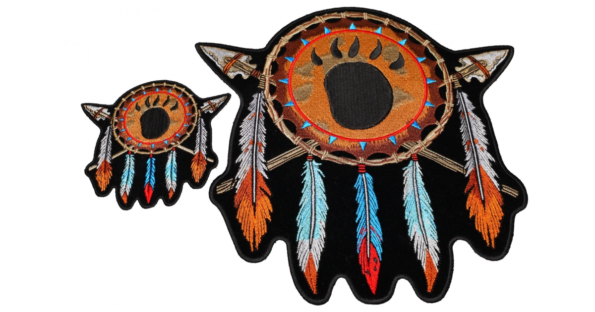 Native American Feathers Arrows 2 Piece Patch Set by Ivamis Patches