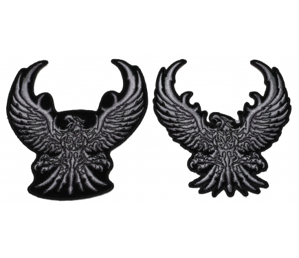 Set of 2 Silver Eagle Patches with Wicked and Easy Borders by Ivamis ...