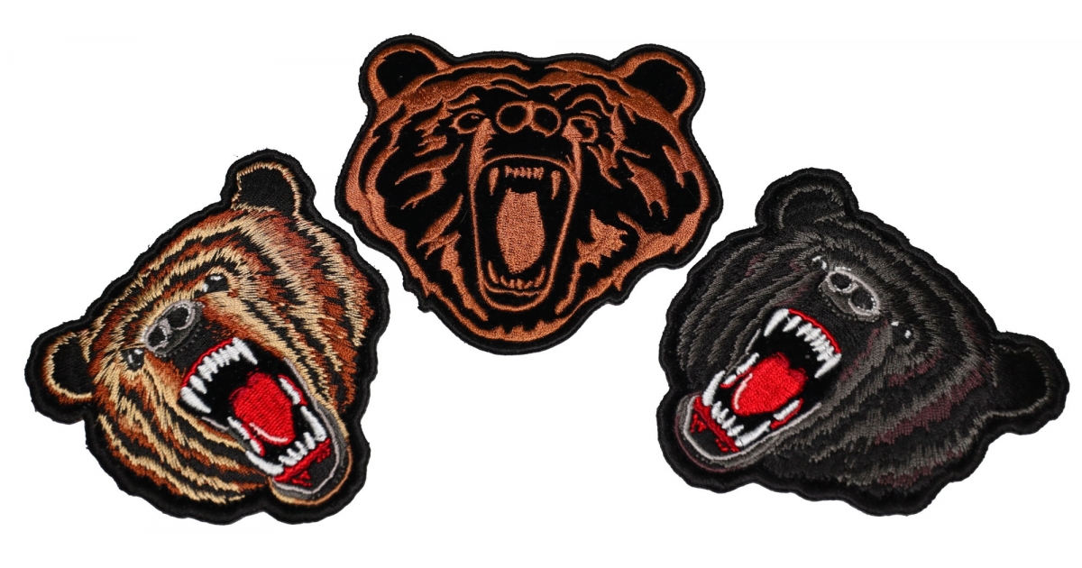 Set of 3 Bear Patches by Ivamis Patches