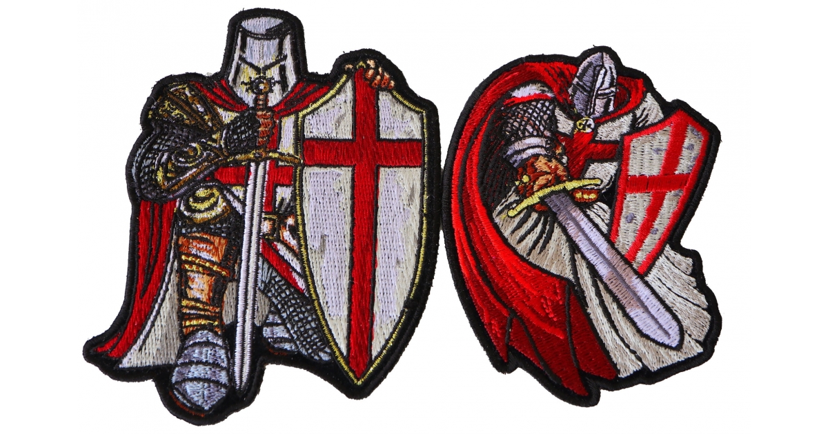 Red Crusader Knights Templar Patch Set of 2 by Ivamis Patches