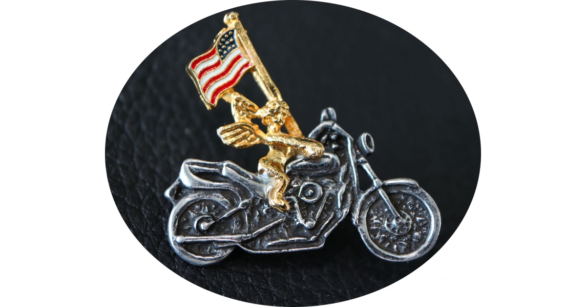 Motorcycle Angel Pin | Motorcycle pins - TheCheapPlace