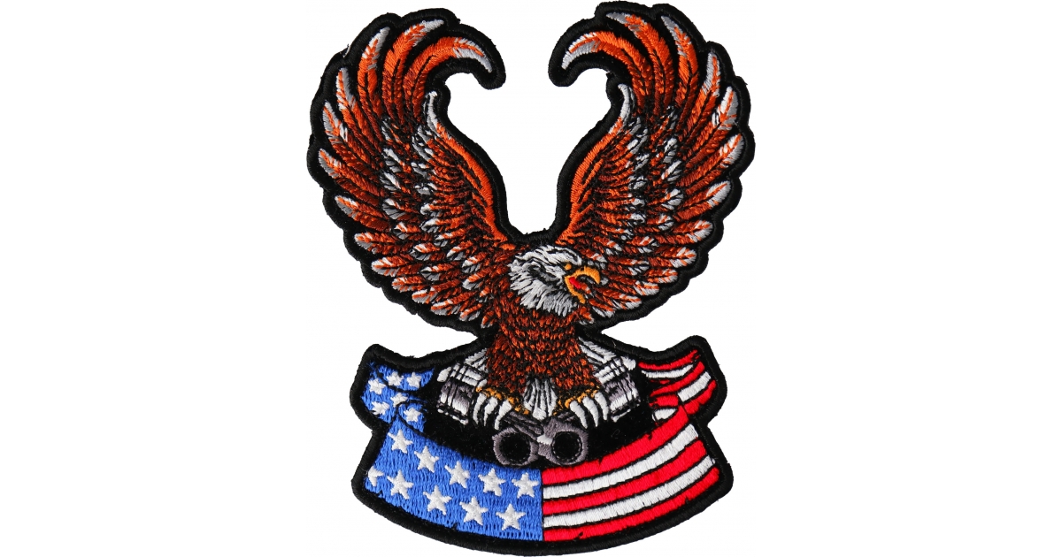 Eagle Patch with Raised Wings for Sewing on to Jackets by Ivamis Patches