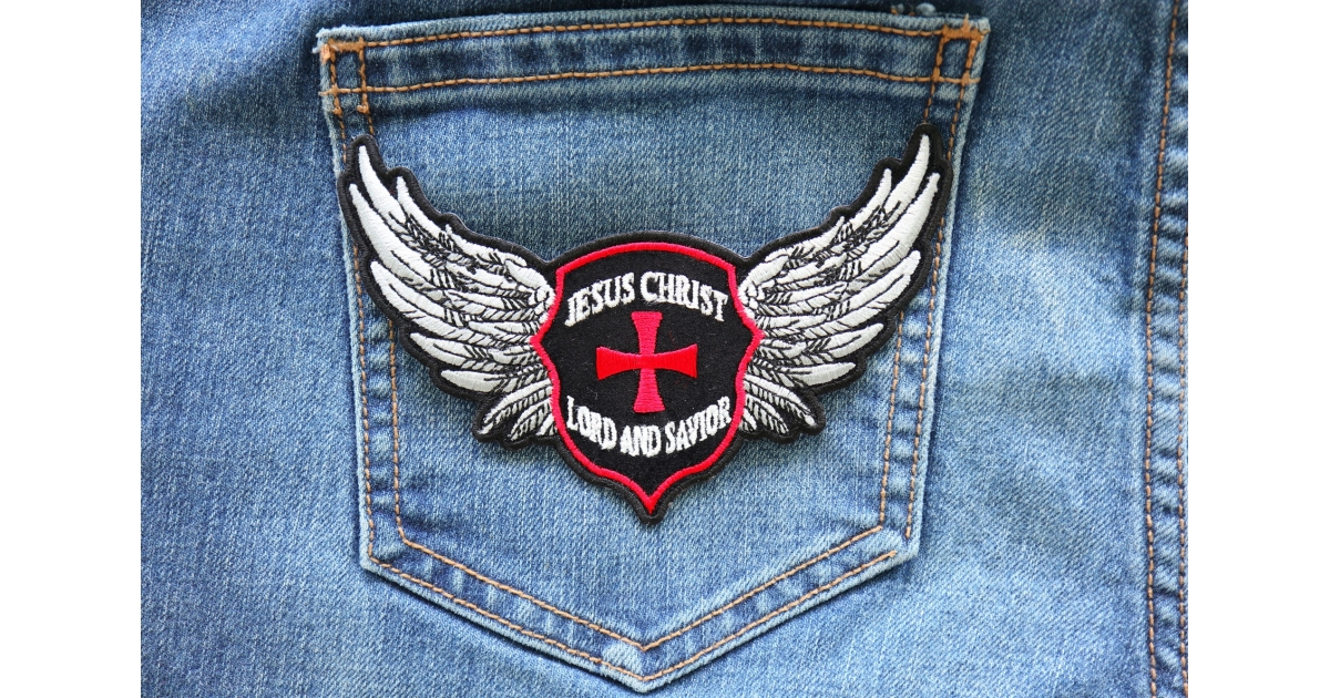Jesus Christ Lord and Savior Wings Christian Iron on Patch by Ivamis ...