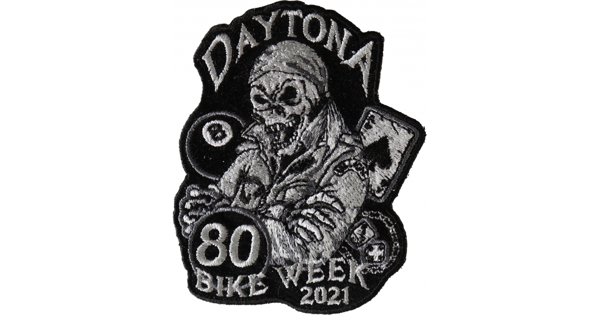 Daytona Bike Week 2021 Patch 80th Black White by Ivamis Patches
