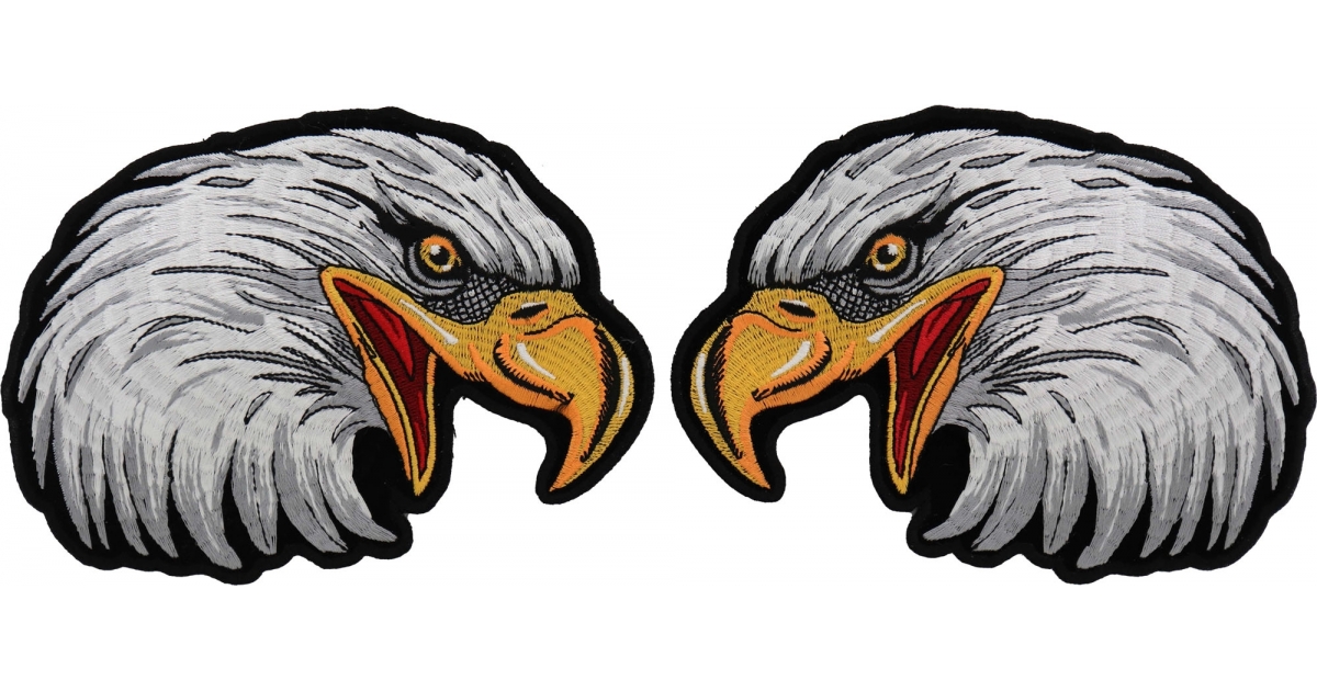 Eagle Patch Set Iron on Left and Right Small by Ivamis Patches