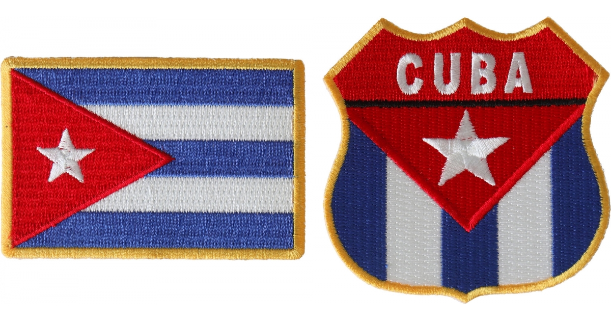 Cuban Flag and Shield Combo Patch Set by Ivamis Patches