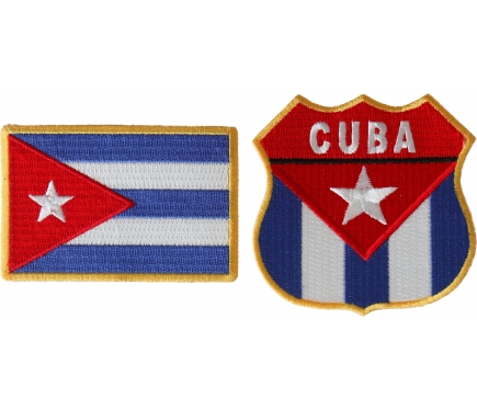 Cuban Flag and Shield Combo Patch Set by Ivamis Patches