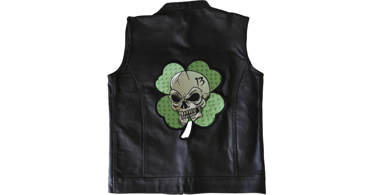 Clover Skull Patch, Large Skull Patches by Ivamis Patches