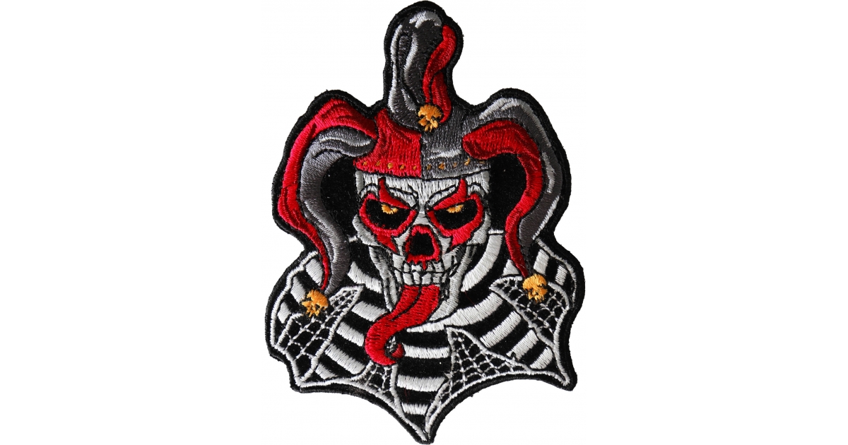 Jester Skull Patch, Biker Skull Patches by Ivamis Patches
