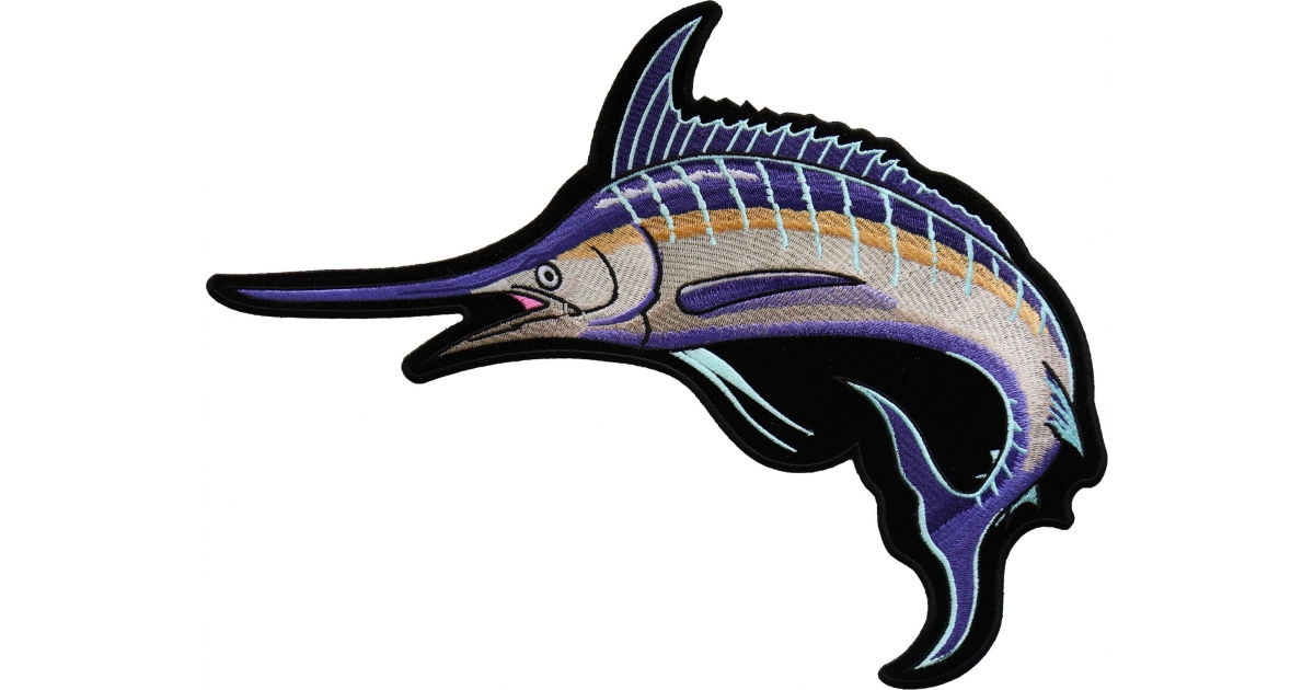 Large Swordfish Patch, Large Animal Patches for Jackets by Ivamis Patches