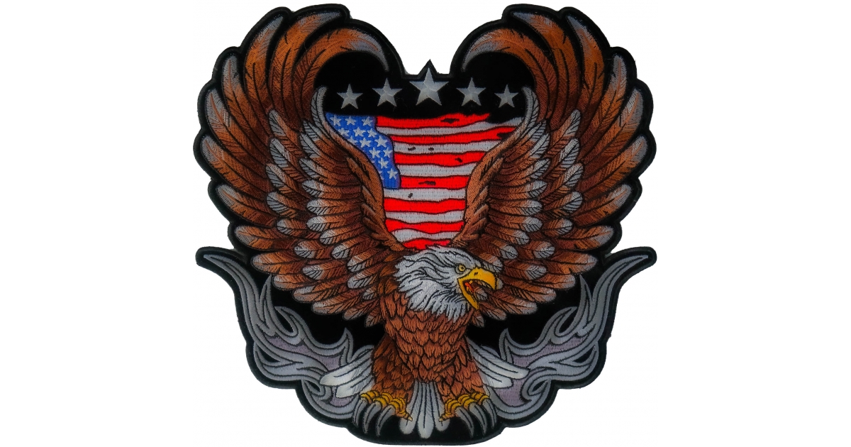 American Flag Eagle Patch, Large Eagle Patches for Jackets by Ivamis ...