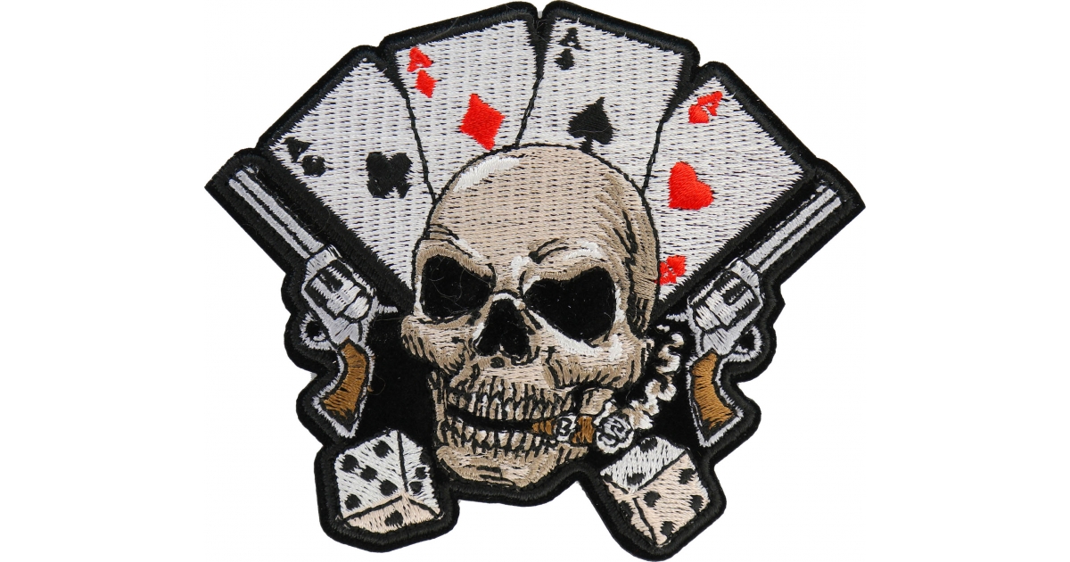 Gambler Skull Patch by Ivamis Patches