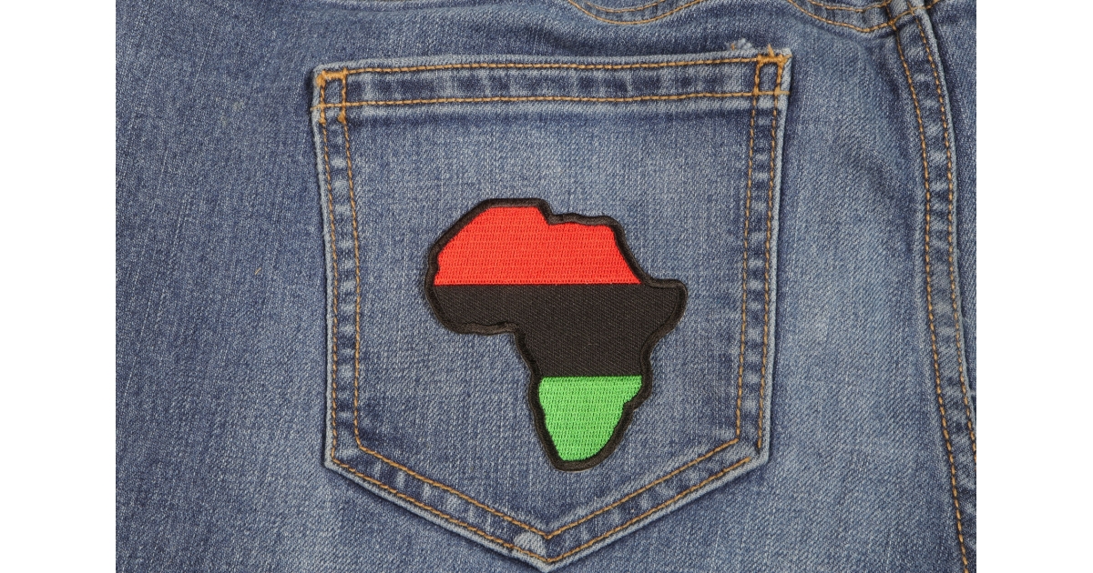 Africa Map Embroidered Iron On Flag Patch | Embroidered Patches by ...