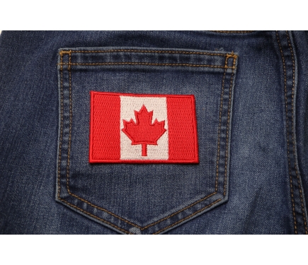 Canada Flag Patch Small Embroidered Iron On | Embroidered Patches by ...