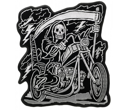 Reaper Riding Motorcycle Large Back Patch - TheCheapPlace