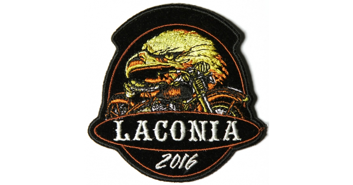 Laconia 2016 Motorcycle Rally Patch Eagle Biker by Ivamis Patches