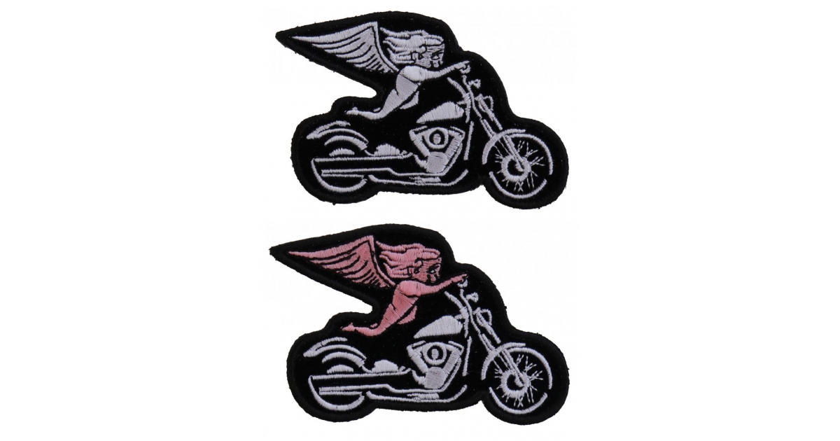 Angel Biker Patch Set Of 2 Motorcycle Angel Patches by Ivamis Patches