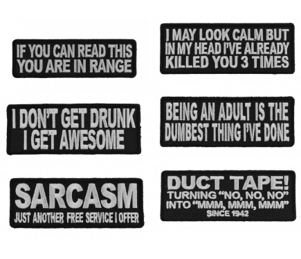 Funny Saying Patches Set Of 6 by Ivamis Patches