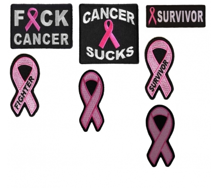Pink Ribbon Breast Cancer Support Patches Pack Of 7 by Ivamis Patches