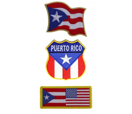 Puerto Rico Flag Patches 3 Embroidered Flags For Puerto Ricans by ...