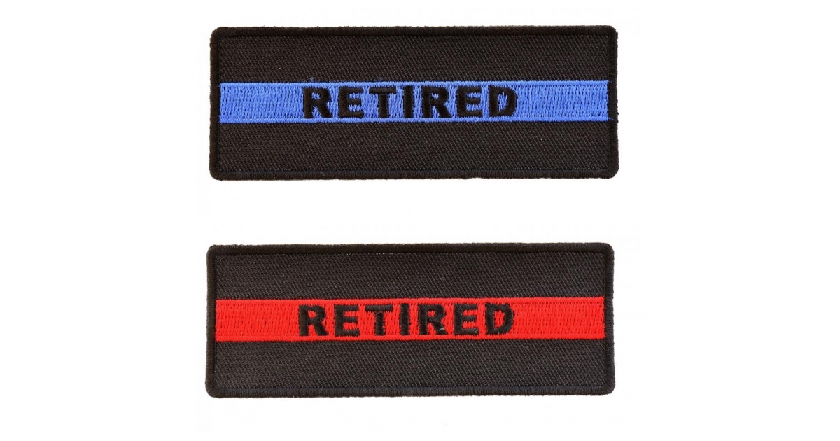 RETIRED Police Officer and Fire Fighter Patch by Ivamis Patches