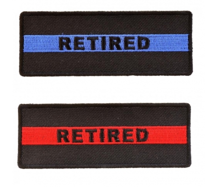 RETIRED Police Officer and Fire Fighter Patch by Ivamis Patches