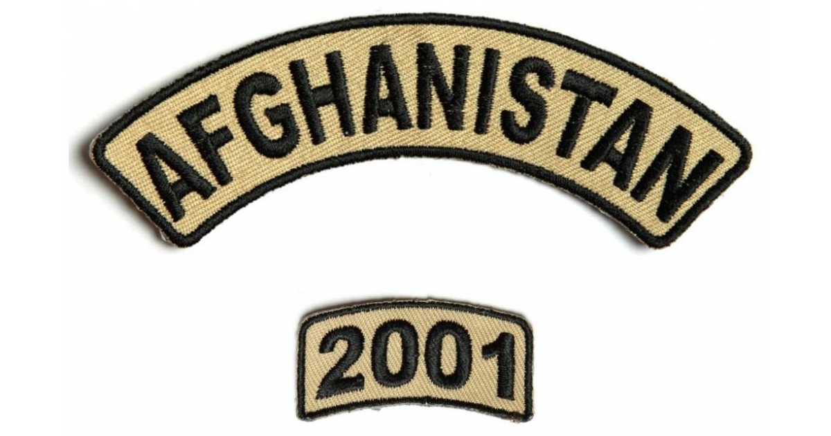 Afghanistan 2001 Rocker Patch 2 Pieces | US Afghan War Military Veteran ...