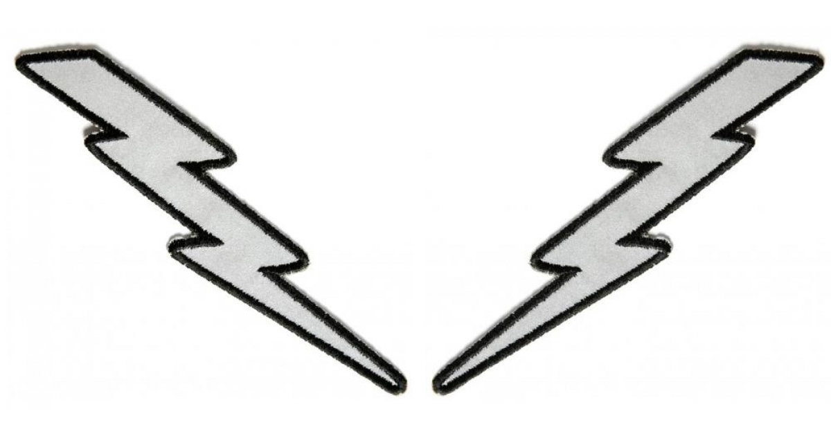 Lightning Bolt Patches 2 Piece Reflective by Ivamis Patches
