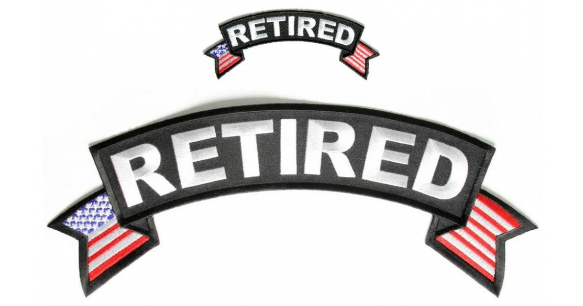 Retired Patches Set Of Small and Large Rockers With US FLAG Tips by ...