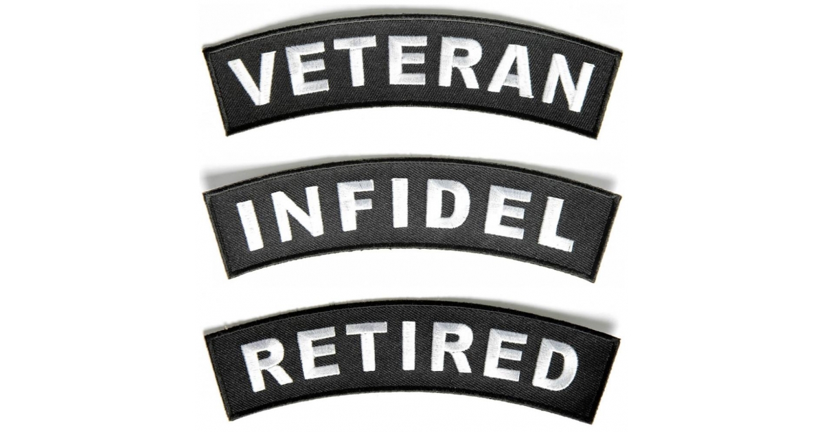 VETERAN INFIDEL RETIRED Rocker Inserts For Flag Rocker Patches by ...