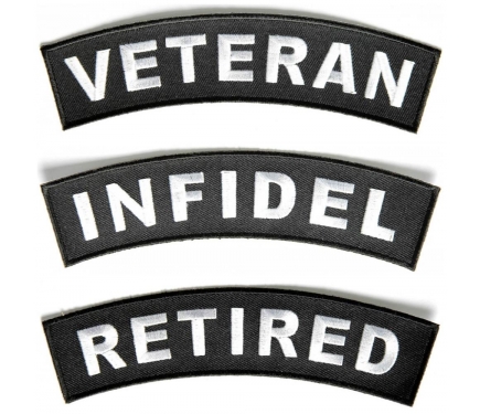 VETERAN INFIDEL RETIRED Rocker Inserts For Flag Rocker Patches by ...