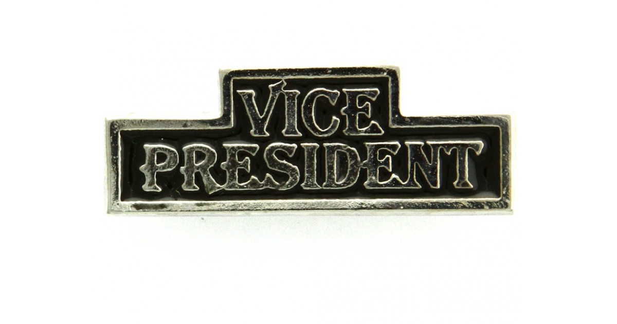Vice President Pin Silver Plated | Rank Pins - TheCheapPlace