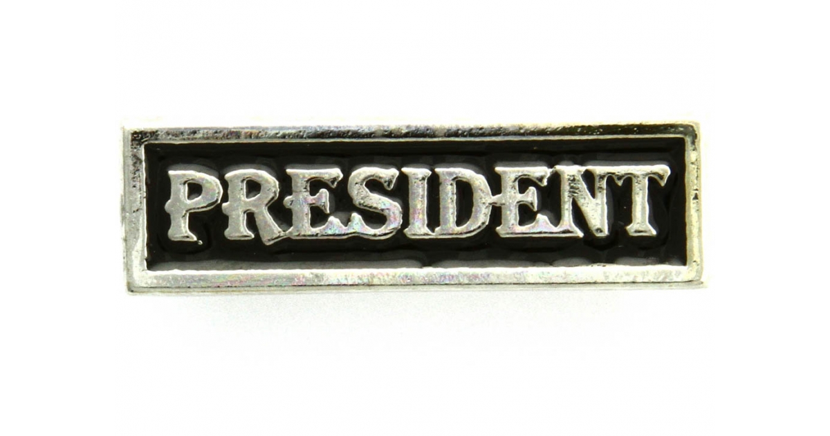 President Pin Silver Plated | Rank Pins - TheCheapPlace