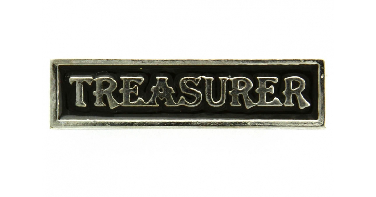 Treasurer Pin Silver Plated | Rank Pins - TheCheapPlace