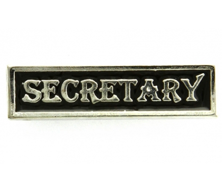 Secretary Pin Silver Plated | Rank Pins - TheCheapPlace