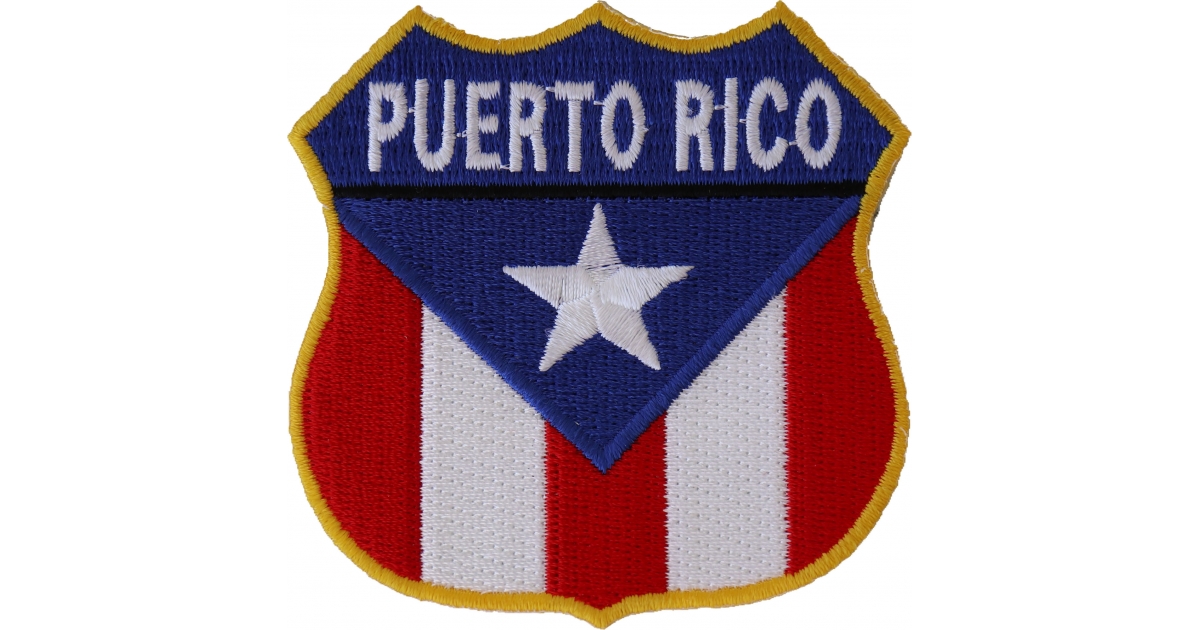 Puerto Rico Flag Shield Patch | Embroidered Patches by Ivamis Patches