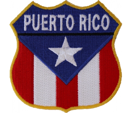 Puerto Rico Flag Shield Patch | Embroidered Patches by Ivamis Patches