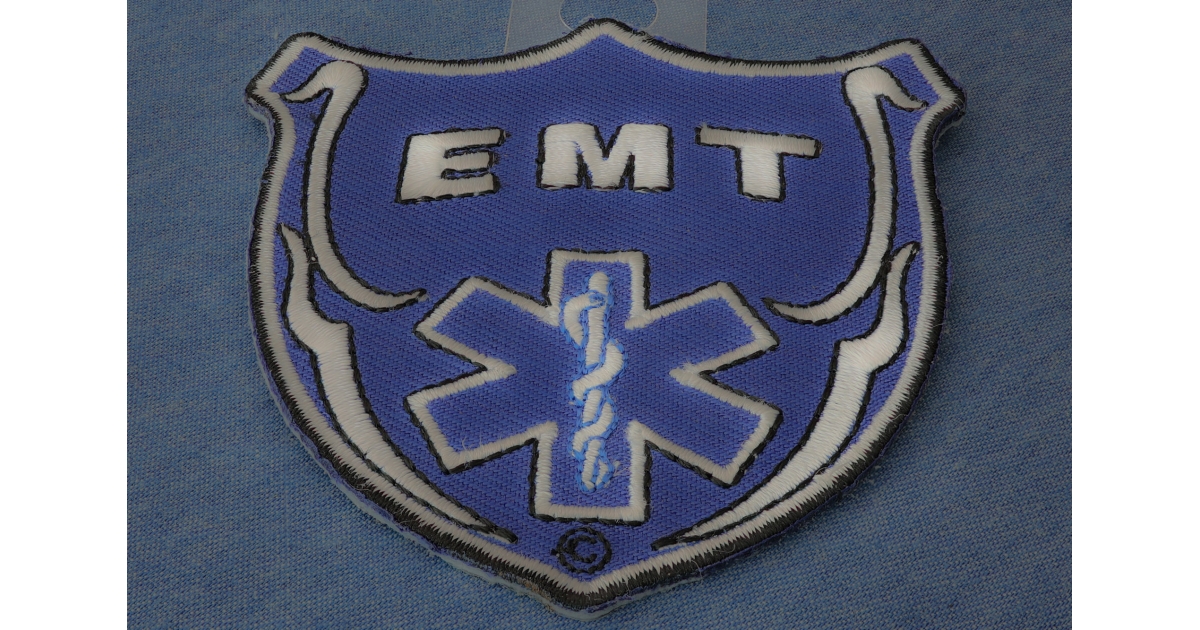 Iron On EMT Shield Patch | Embroidered Patches by Ivamis Patches