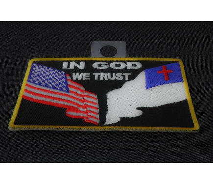 In God We Trust Christian American Flag Iron On Patch | Embroidered ...