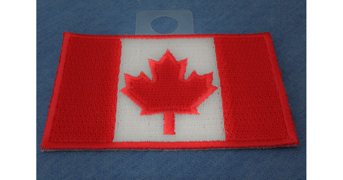 Canada Flag Patch Small Embroidered Iron On | Embroidered Patches by Ivamis Patches