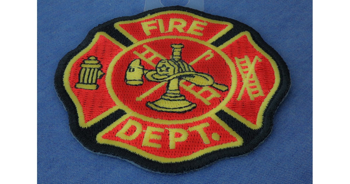 Fire Department Iron On Patch For Firemen | Embroidered Patches by ...